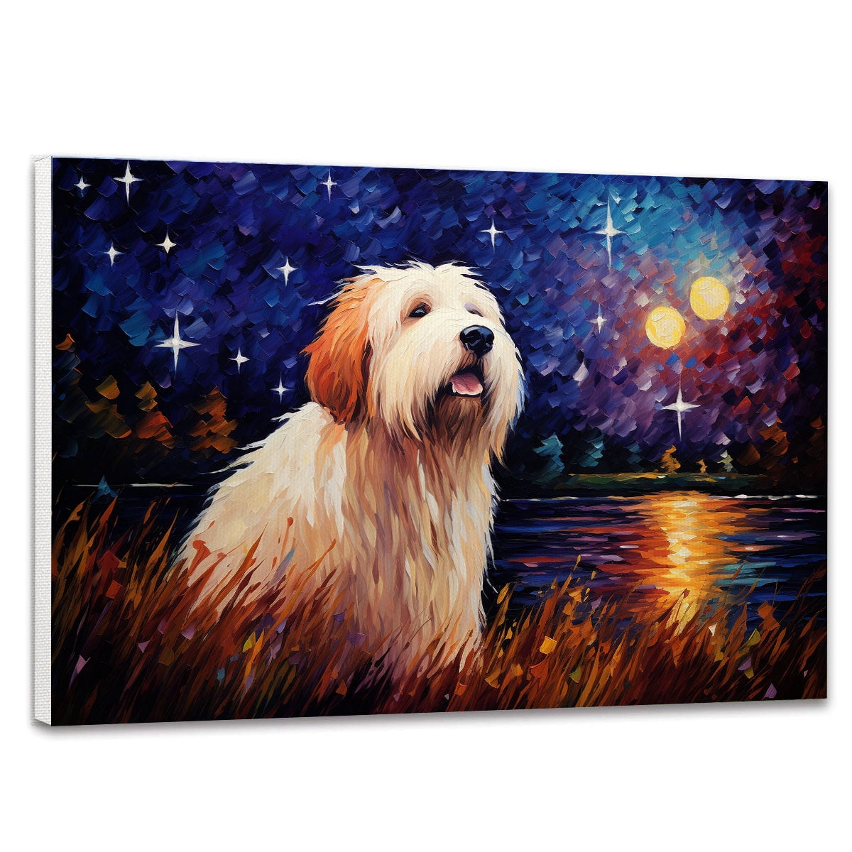 Old English Sheepdog Posters Van Gogh Starry Night Posters Home Canvas ...