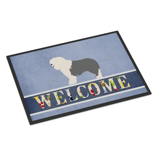 Old English Sheepdog Welcome Indoor or Outdoor Mat - 18 x 27 in ...
