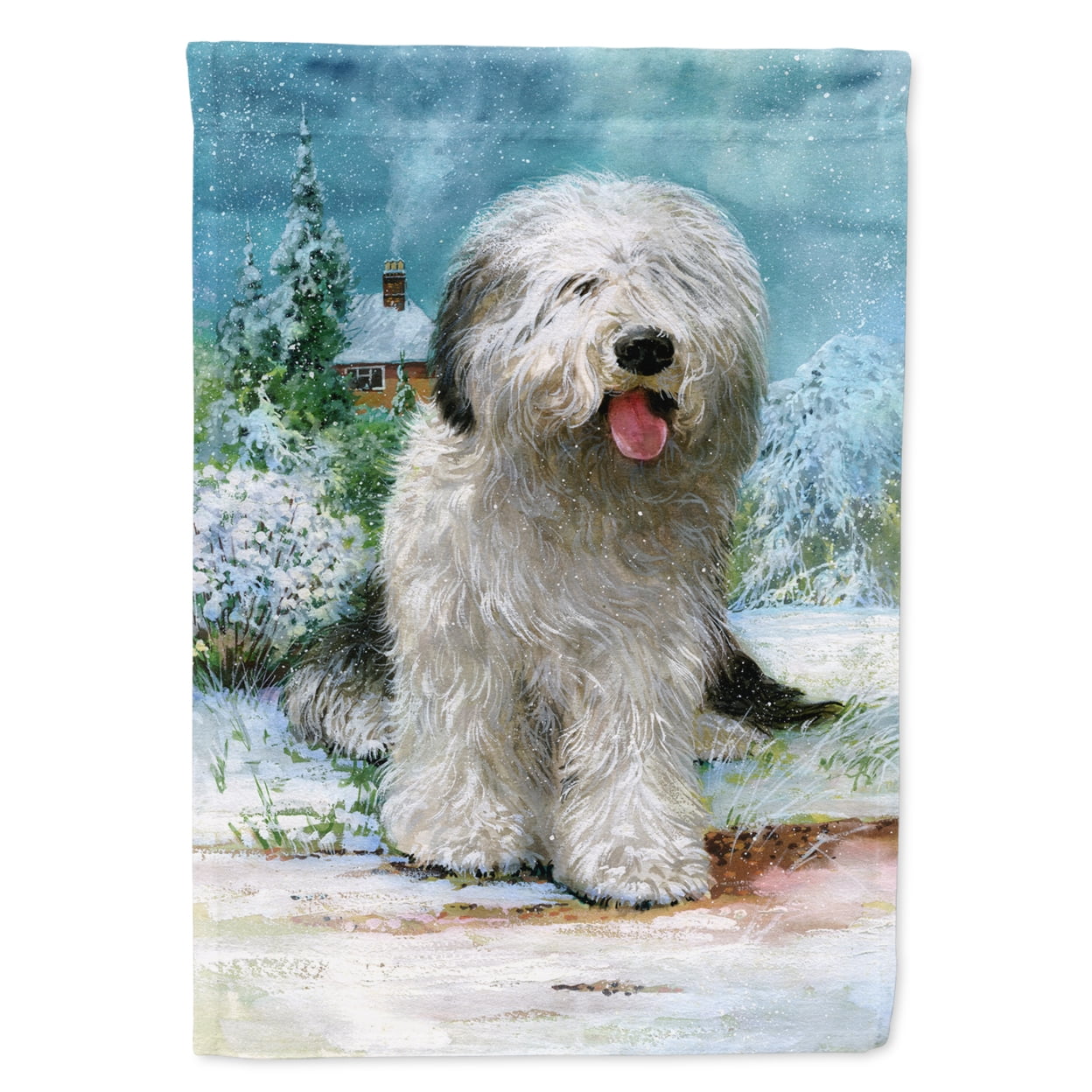 Old English Sheepdog by Don Squires House Flag - Walmart.com