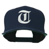 Old English T Embroidered Snapback Cap - Navy OSFM - Walmart.com