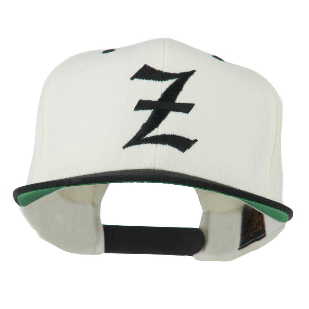 Old English Z Embroidered Cap - Natural Black OSFM - Walmart.com