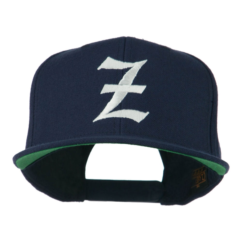 Old English Z Embroidered Cap - Navy OSFM - Walmart.com