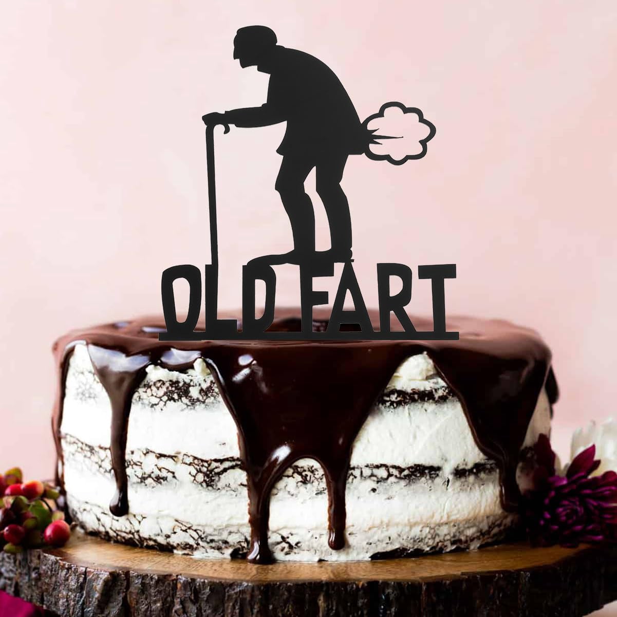Old Fart Birthday Cake ZS23 Topper Humor Old Man Old Woman, Humor Old ...