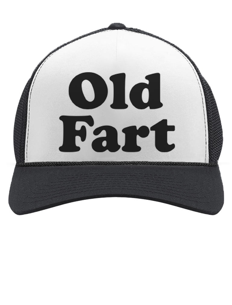 Funny 'Old Fart' Trucker Hat - Ideal Father's Day Gift - Black/White ...