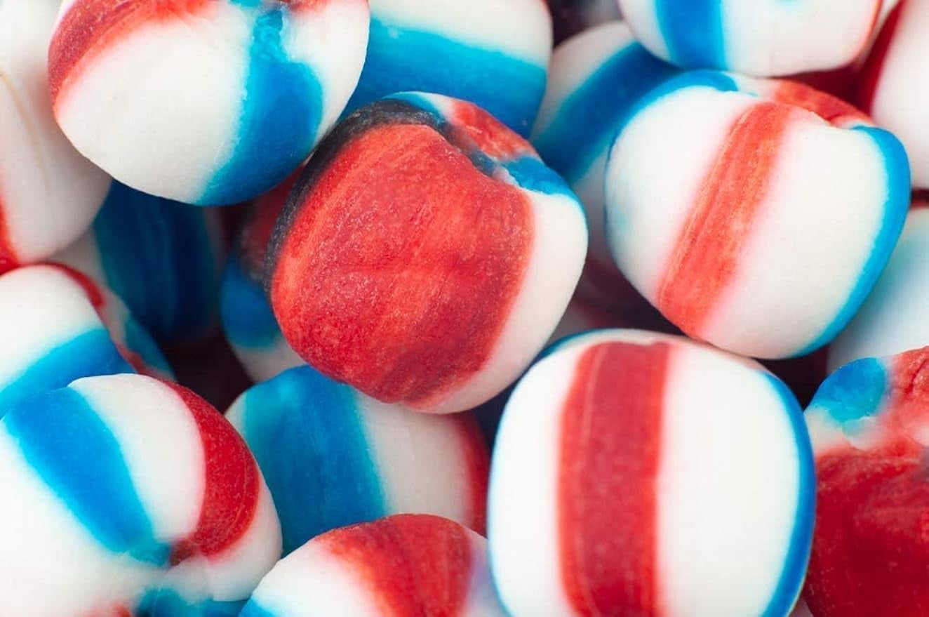 Old Fashioned Cherry Flavored Pure Sugar Candy Puff Balls - Bulk Box ...