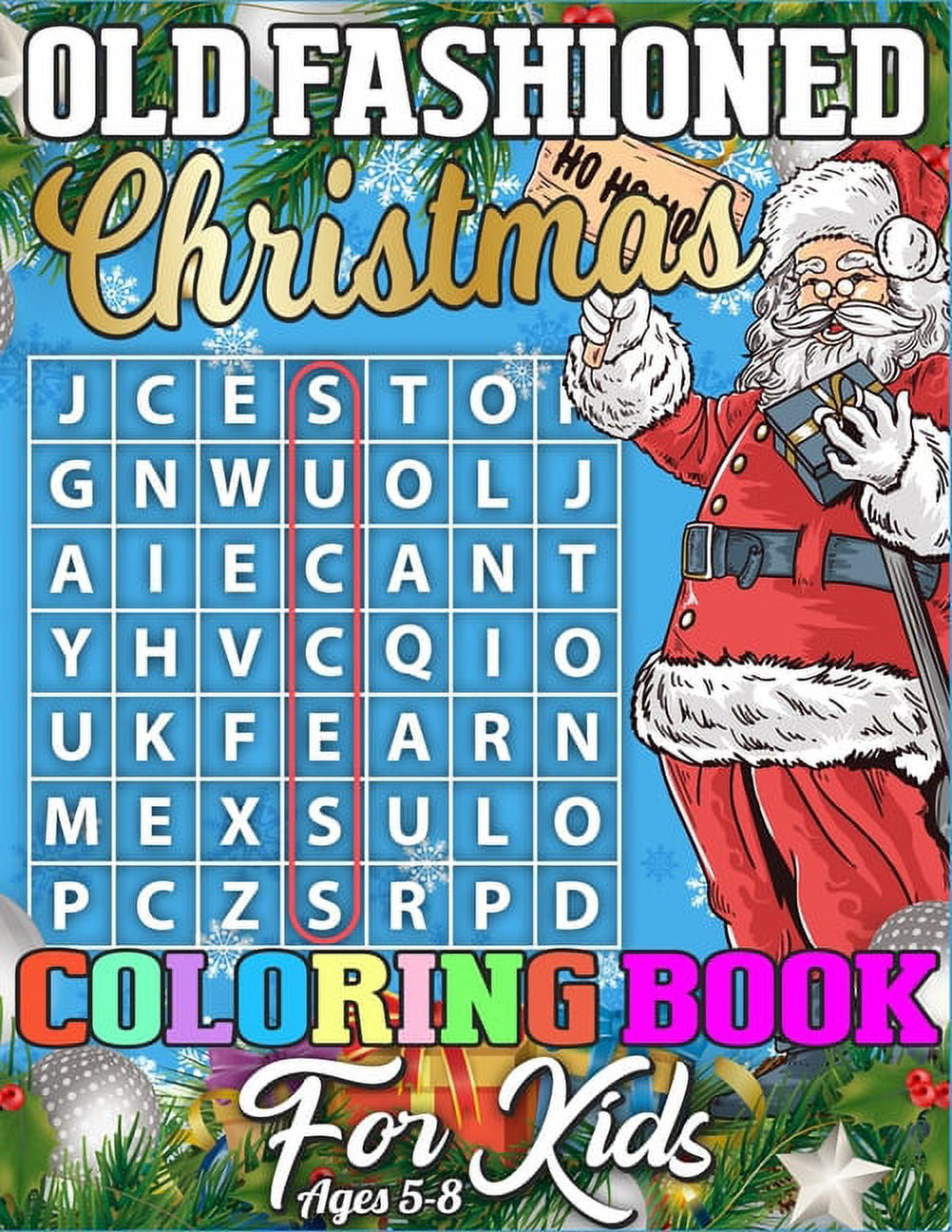 Old Fashioned Christmas Coloring Book for Kids Ages 5-8 : A Super Cool ...