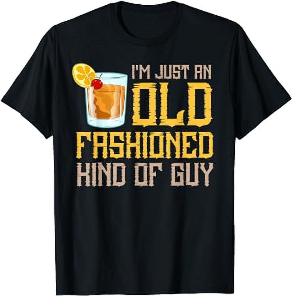 Old Fashioned Drink Cocktail Recipe Whiskey T-Shirt - Walmart.com