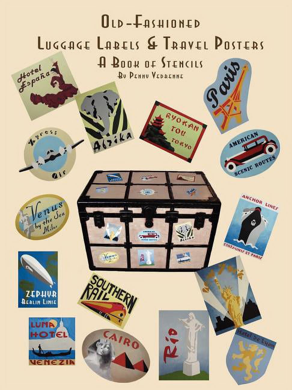 Old Fashioned Luggage Labels & Travel Posters : A Book of Stencils ...