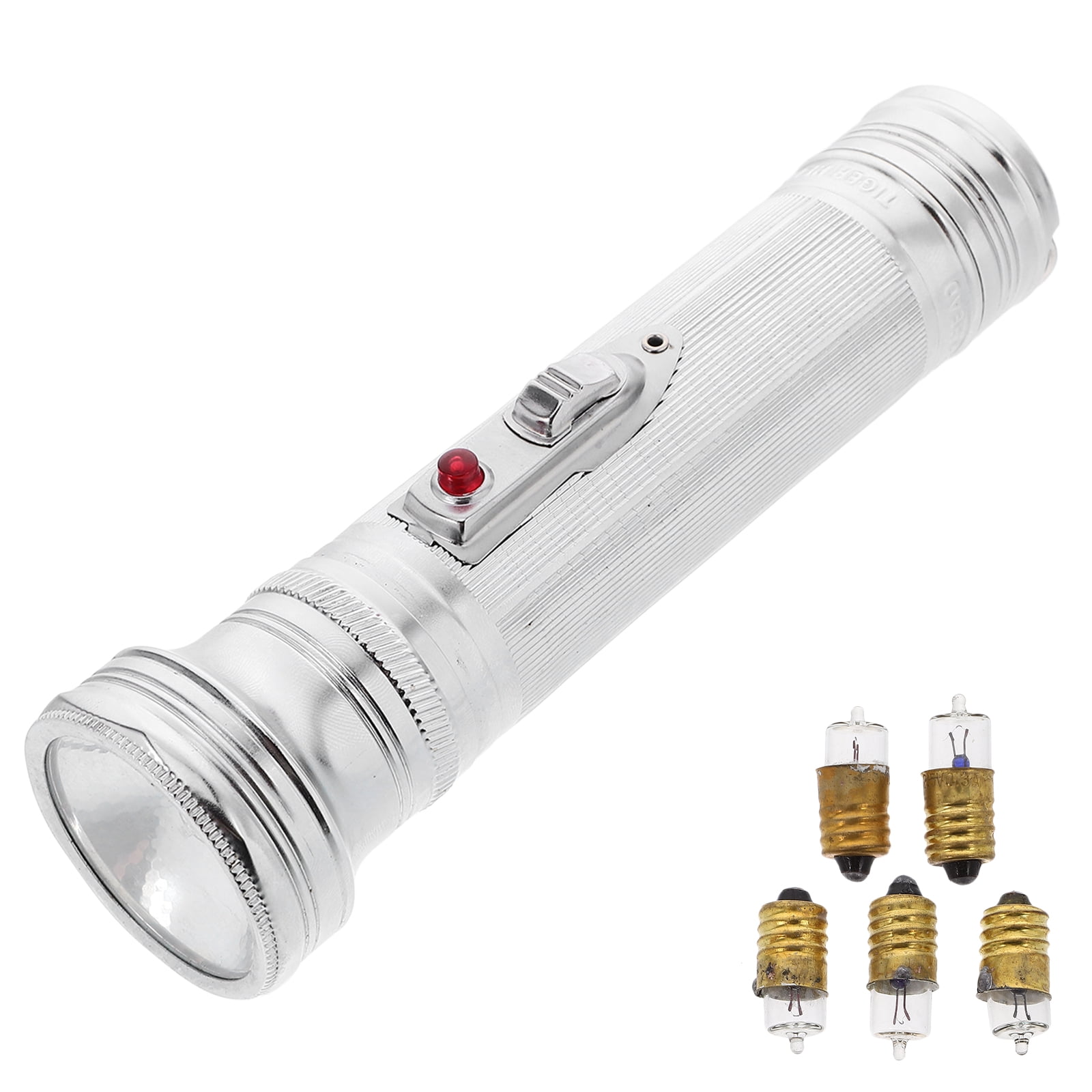 Old-Fashioned Metal Flashlight Vintage 80s Hand-Held Torch Battery ...