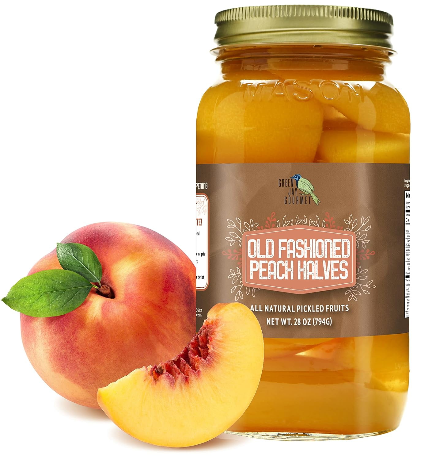Old Fashioned Peaches in a Quart Jar - Fresh Hand Jarred Fruit for ...