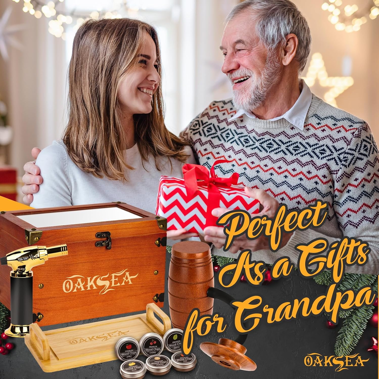 Old Fashioned Smoker Kit, Whiskey Smoker Kit, Gifts for Men Dad Him ...