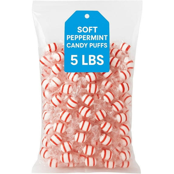 Old-Fashioned Soft Mints Candy – 5 lb Bulk Bag, Classic Chewy Mint ...