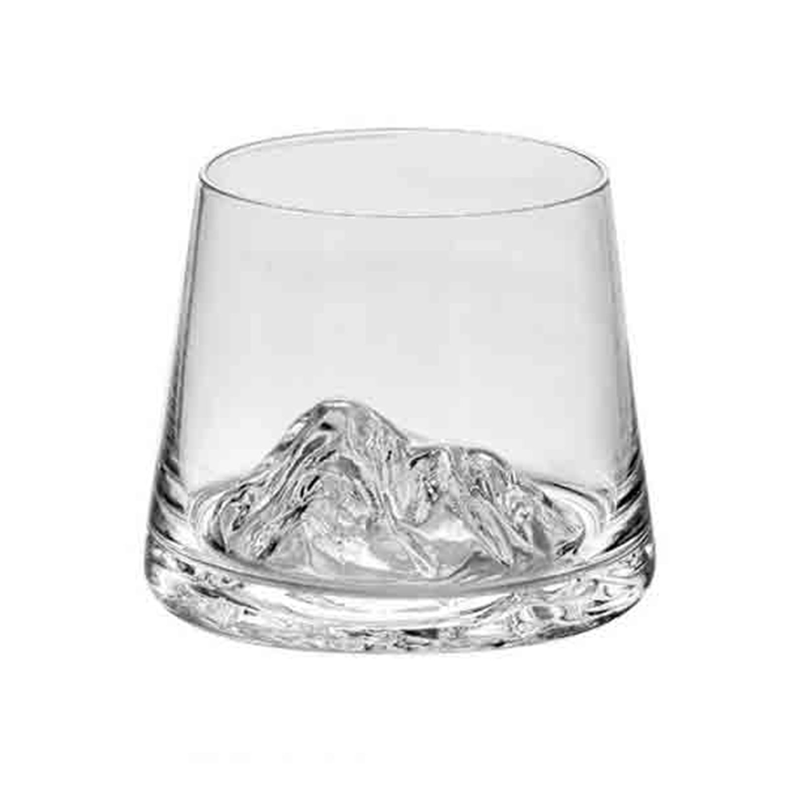 Old Fashioned Whiskey Glasses, 7.6 oz Mountains Theme Heavy Base Glass ...