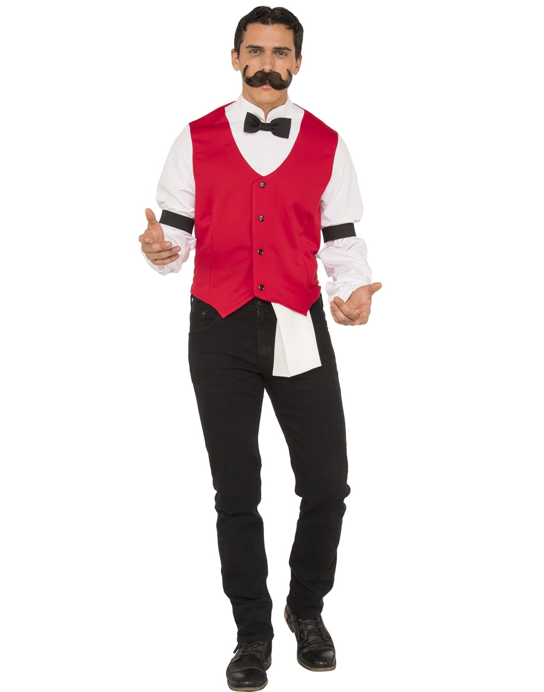 Old Fashioned Wild West Saloon Bartender Adult Men Halloween Costume-Xl ...