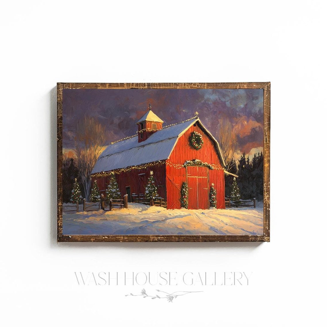 Old Fashioned Winter Holiday Winter Holiday Wall Art For Farmhouse ...