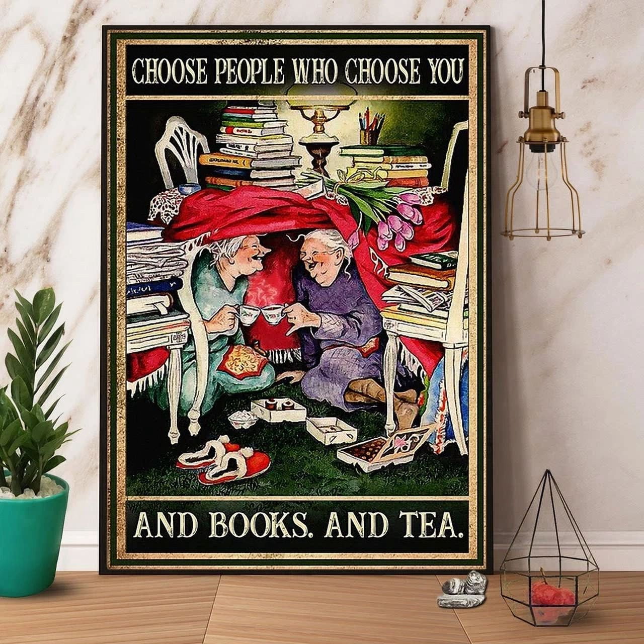 Old Friend Choose People And Books Warm Space With Tea Friendship ...