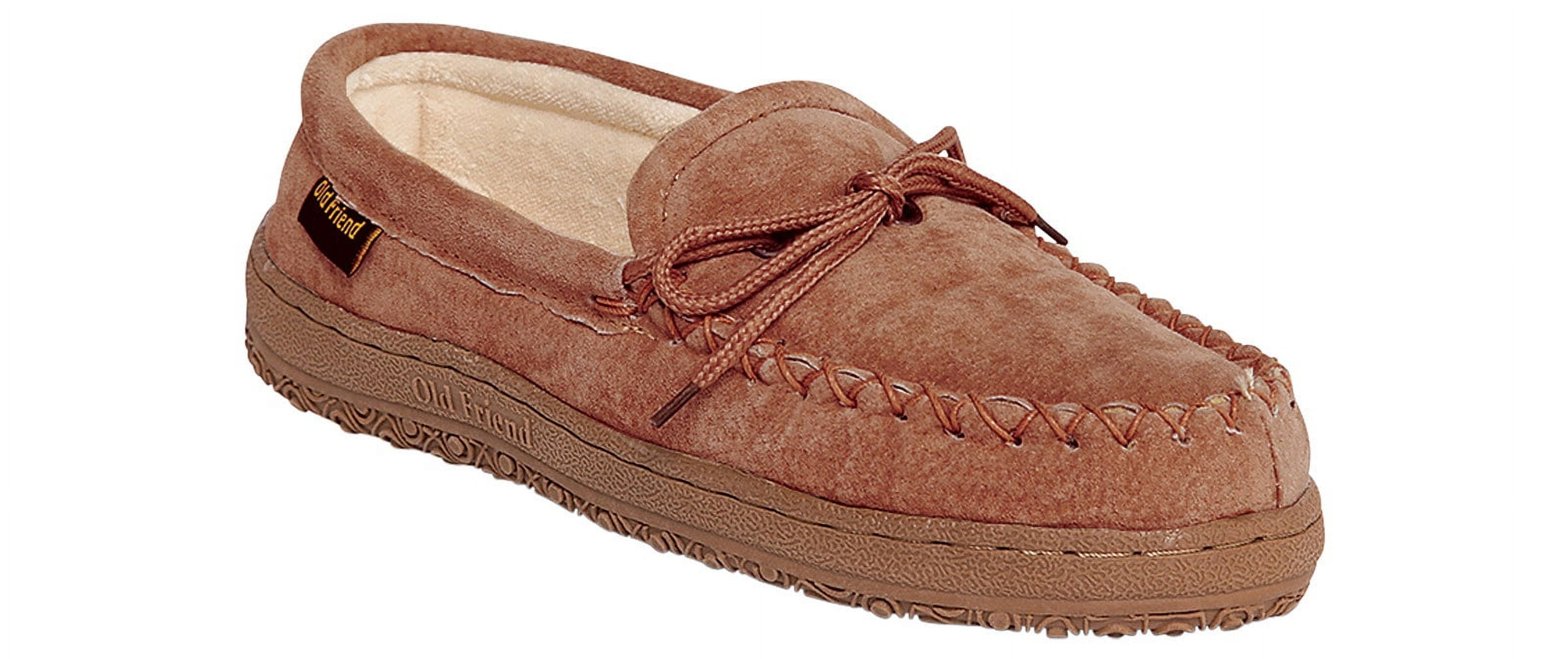 Old Friend Footwear Old Friend Cloth Lined Loafer Slipper Brown ...