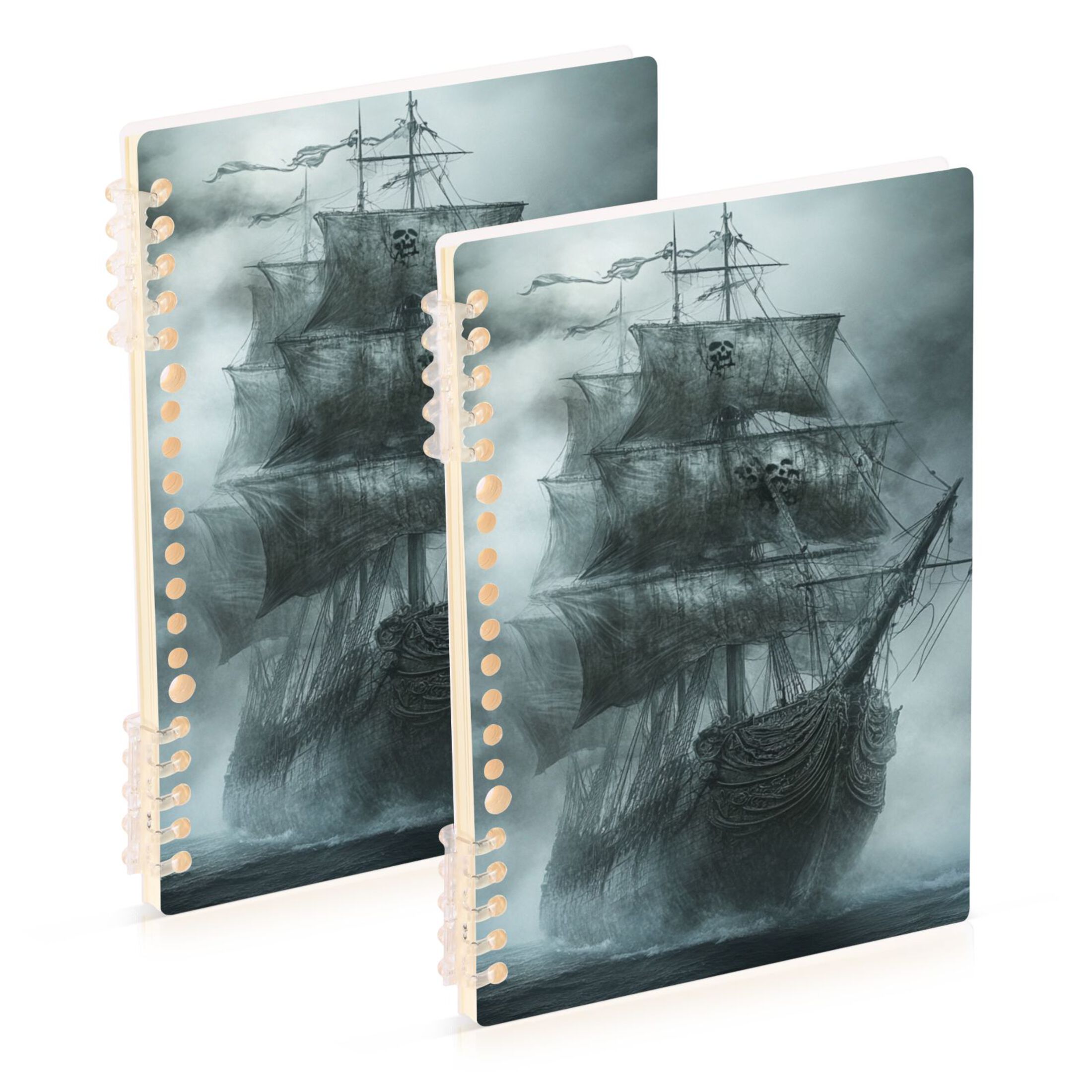 Old Ghost Ship Lined Spiral Journal Notebook 60 Pages A5 College Ruled ...