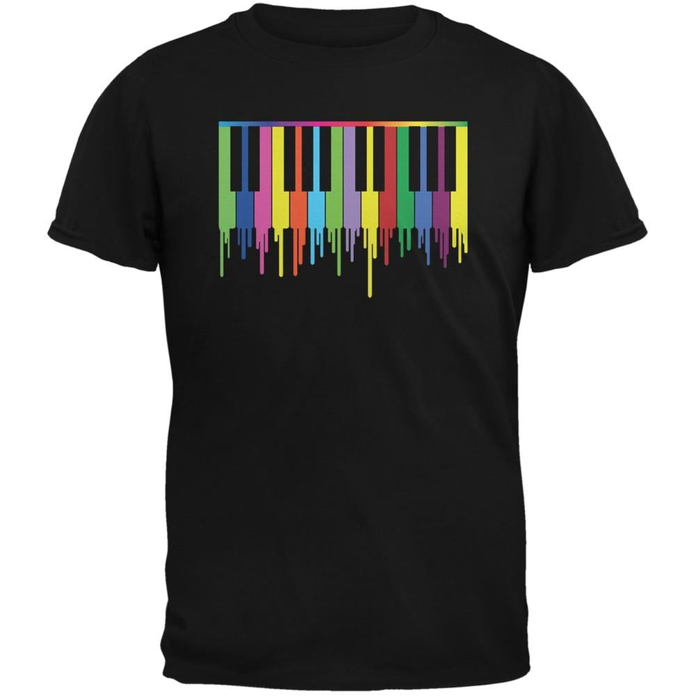 Old Glory Mens Piano Keys Short Sleeve Graphic T Shirt - Walmart.com