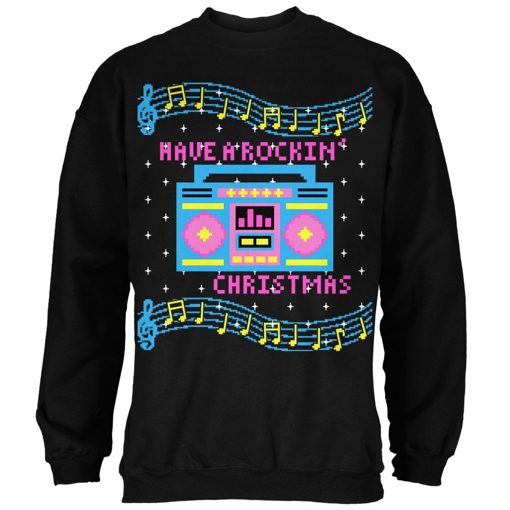 Old Glory Mens Retro Boombox Music Have a Rockin' Ugly Christmas ...
