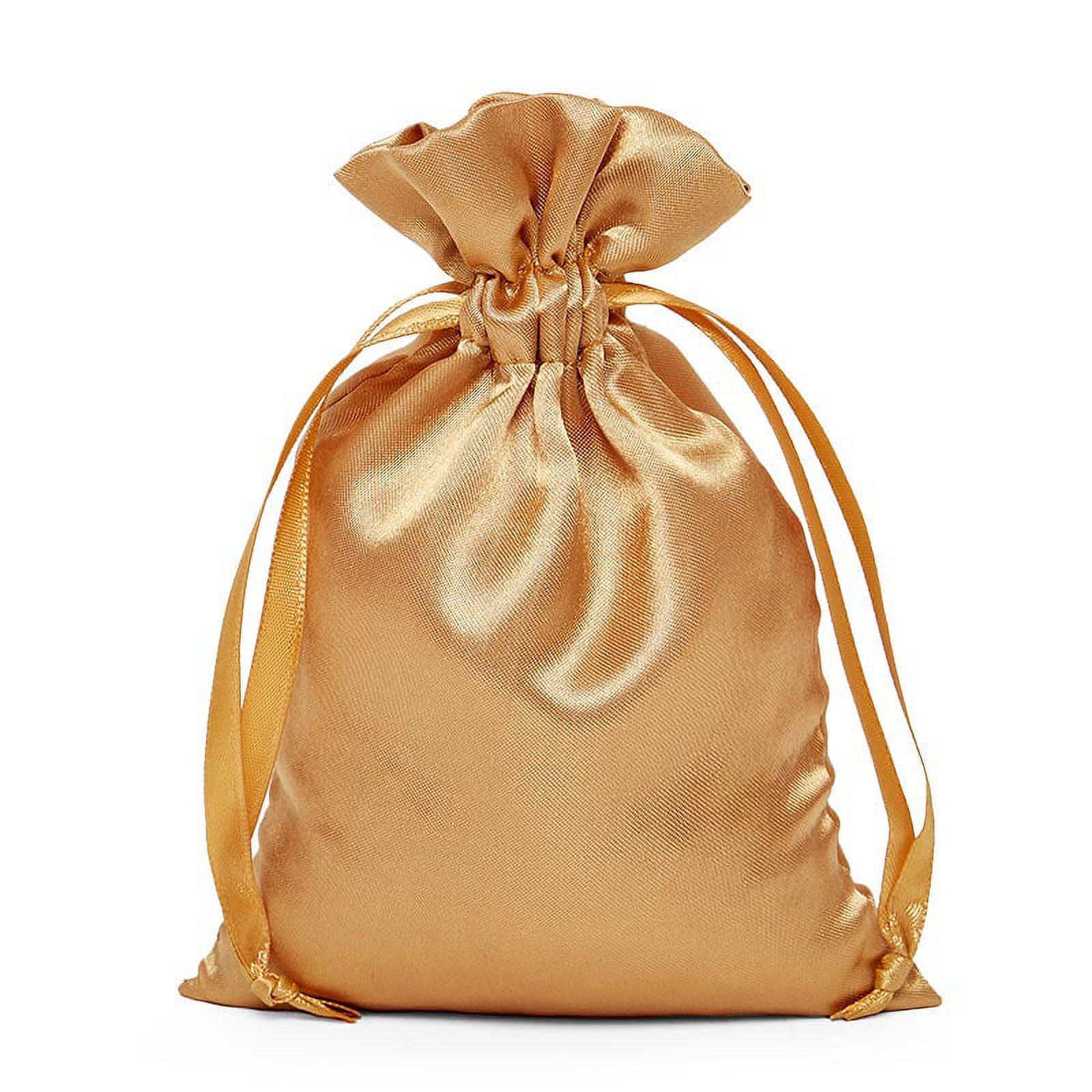 Old Gold Satin Pouches 3" X 4" | Quantity: 30 by Paper Mart - Walmart.com