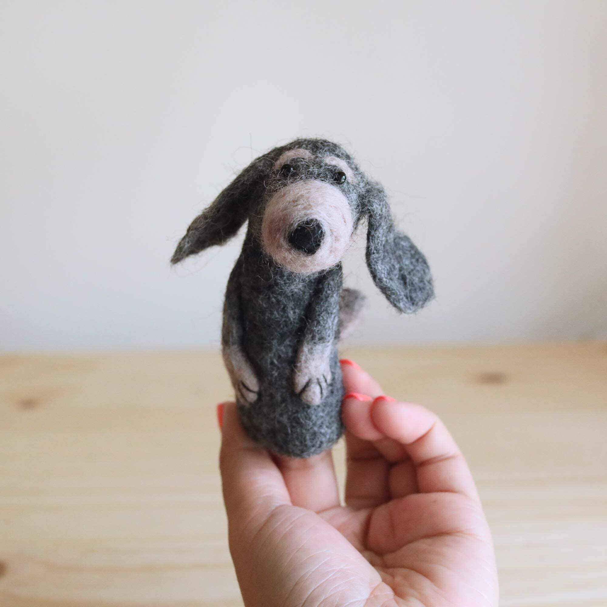 Old Gray Dog Finger Puppet - Walmart.com