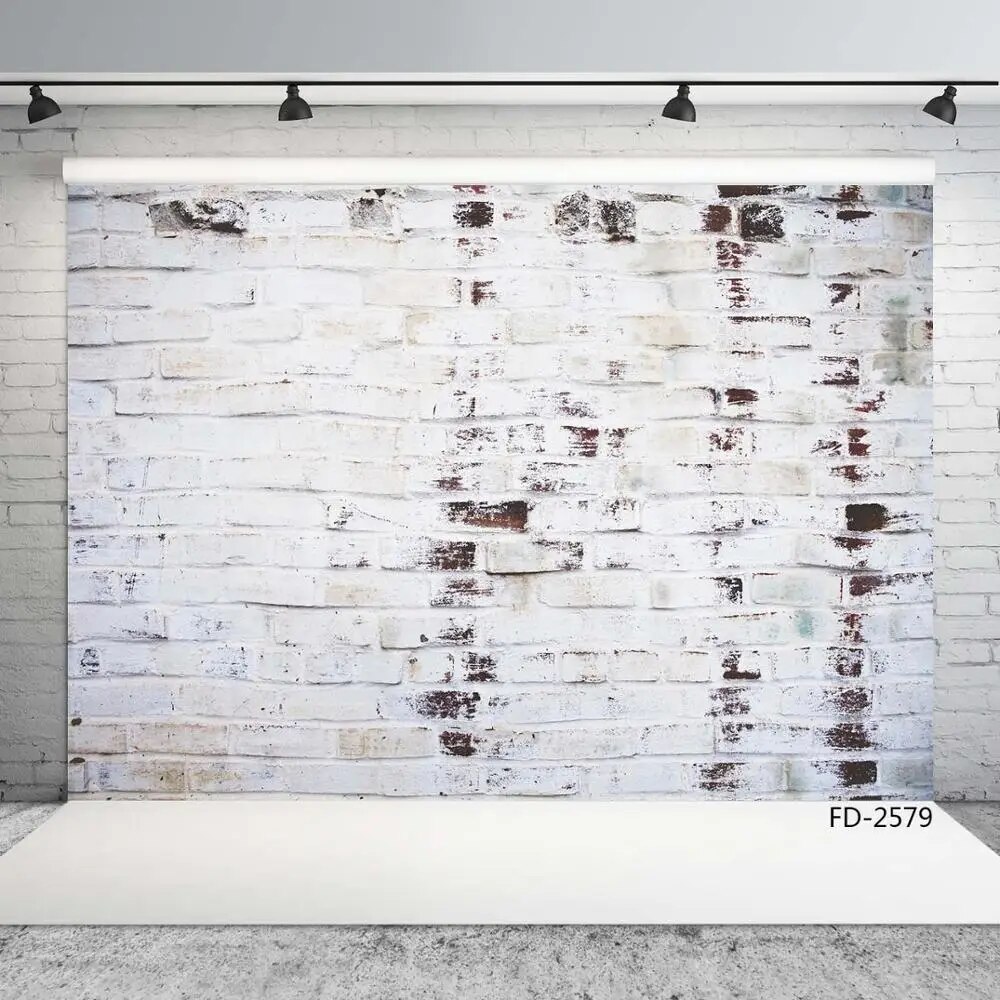 Old Grunge Fading Brick Wall View Backdrop Children Young Portrait ...