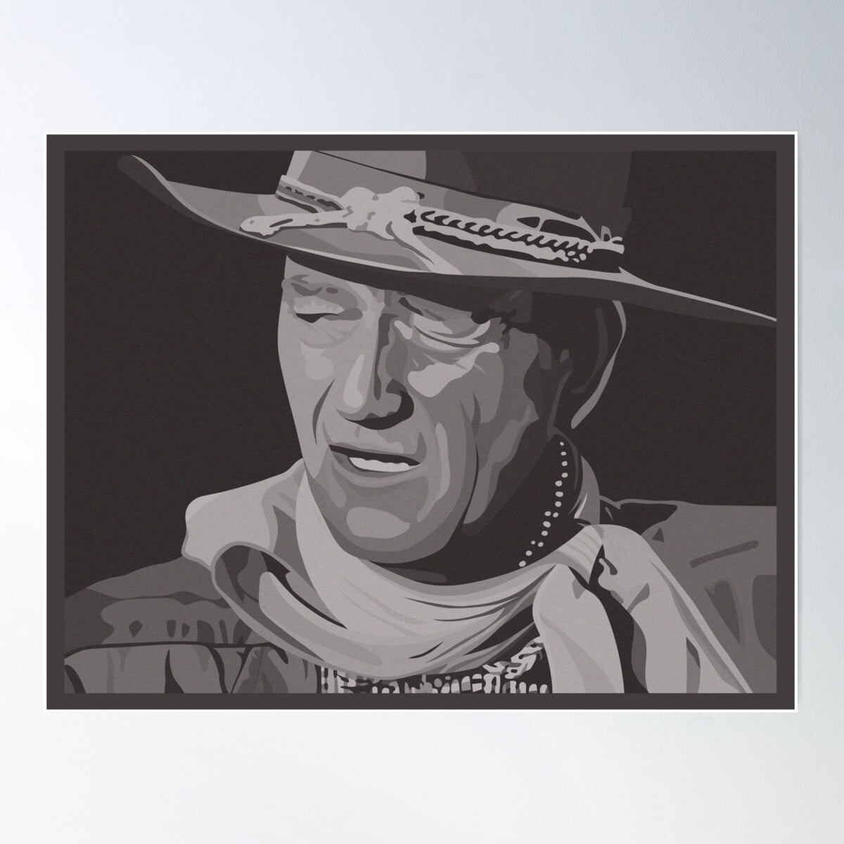 Old Hollywood - John Wayne Poster Wall Art, Modern Wall Decor For ...