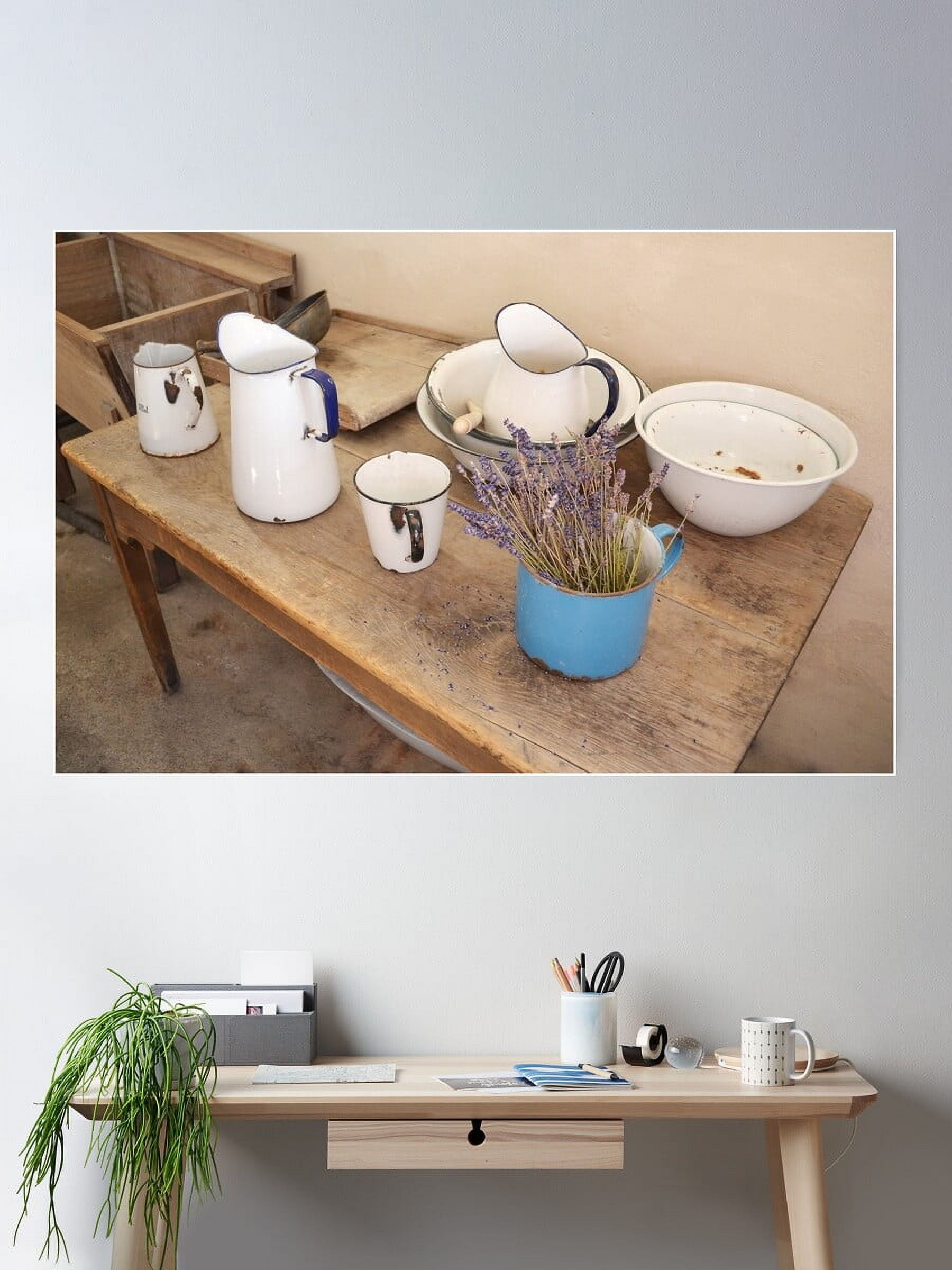 Old Kitchen Utensils Poster Wall Art, Modern Wall Decor For Living Room ...