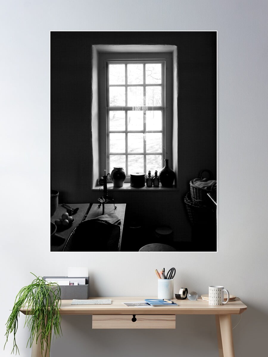 Old Kitchen Window Poster Wall Art, Modern Wall Decor For Living Room ...