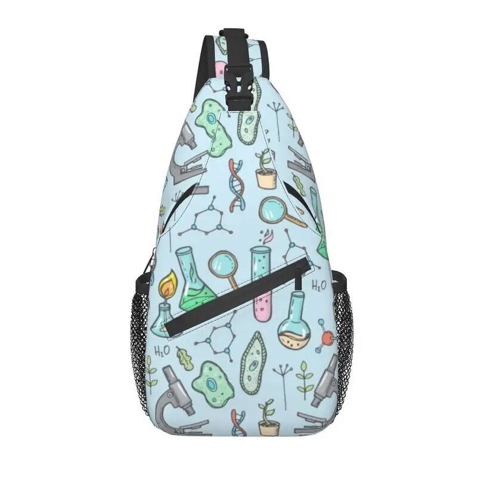 Old Laboratory With Microscope Tubes Formulas Crossbody Sling Backpack ...
