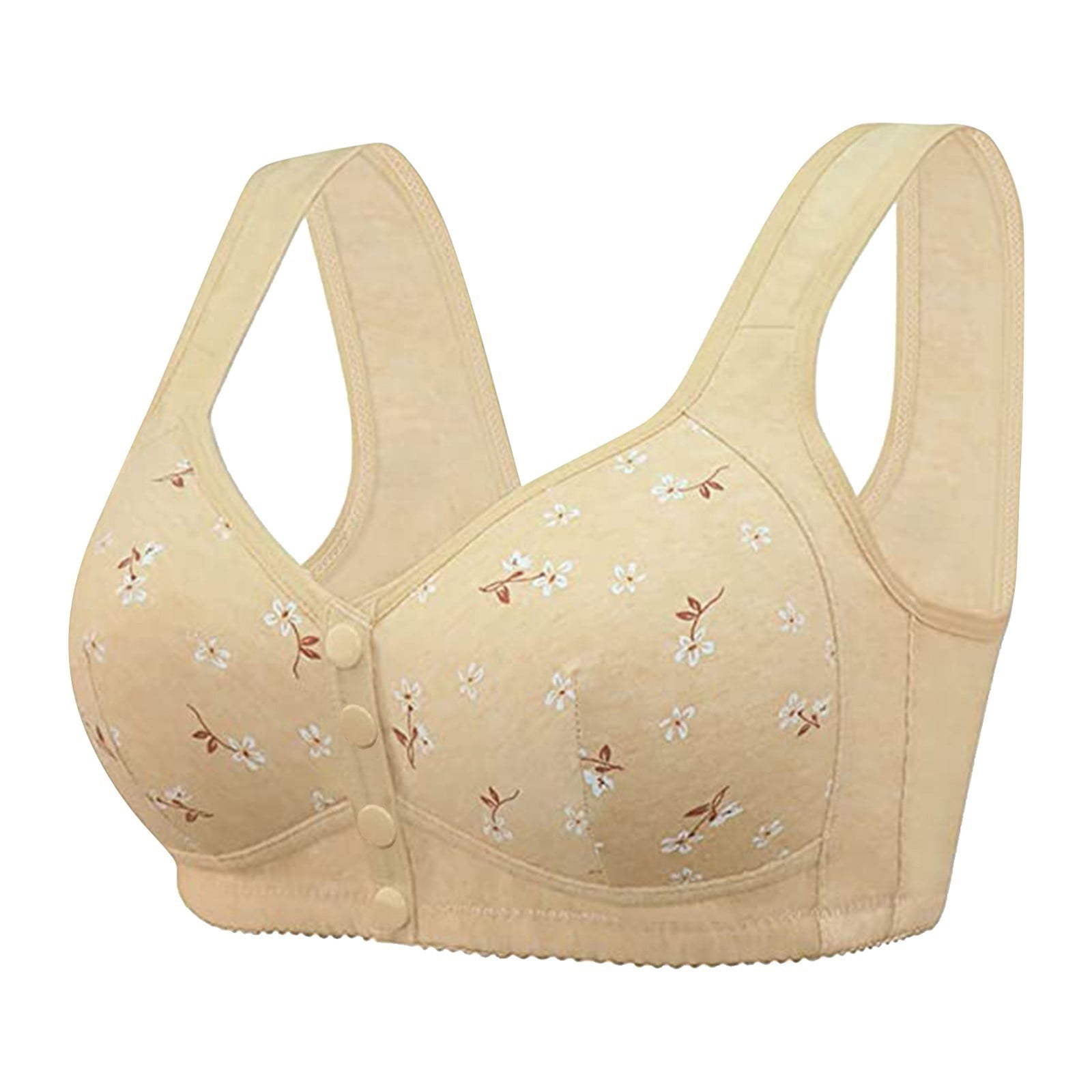 Old Lady 2024 Front Snap Uplift Bra Front Closure No Show Push Up