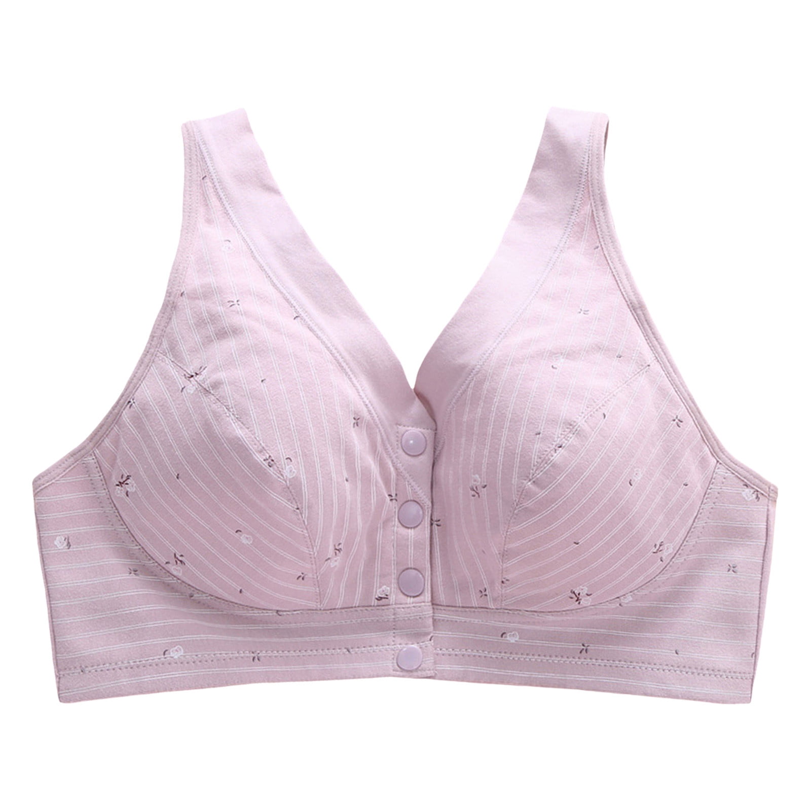 Old Lady Comfort Plus Size Bra For Large Breasts Uplift Front Hook