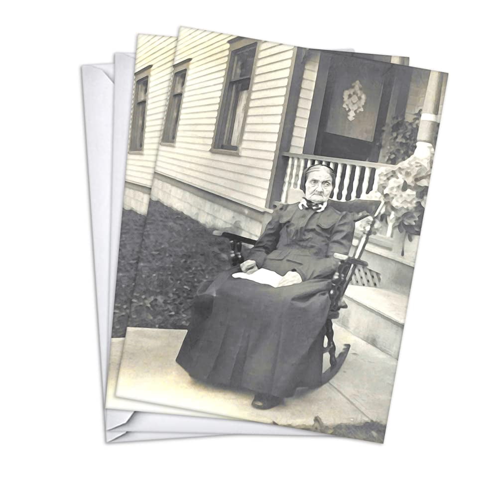 Old Lady Rocker Funny Womens Birthday Greeting Cards | 2 Pack Set (5x7 ...