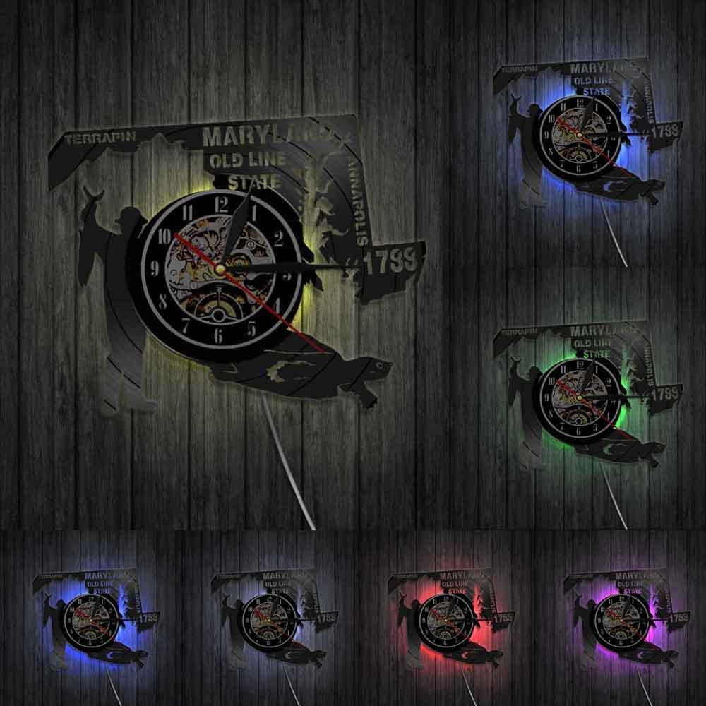 Old Line State Maryland Hunter Terrapin Wall Art Home State Wall Clock ...
