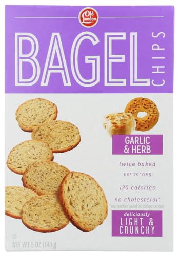 Old London Bagel Snacks, Garlic & Herb, 5-Ounce Boxes (Pack of 12 ...