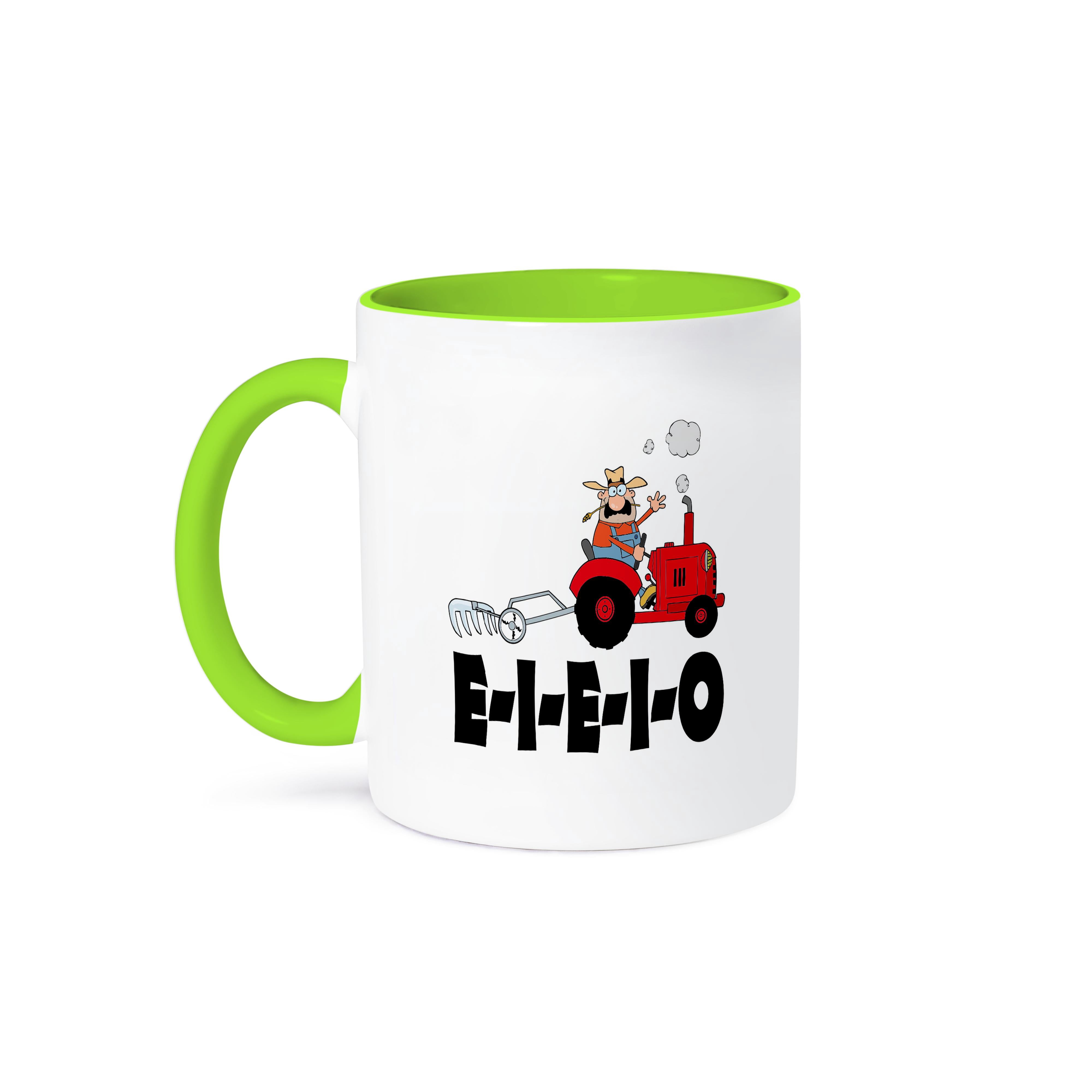 3dRose, Old Macdonald Eieio Cartoon, 15oz Two-Tone Green Mug - Walmart.com