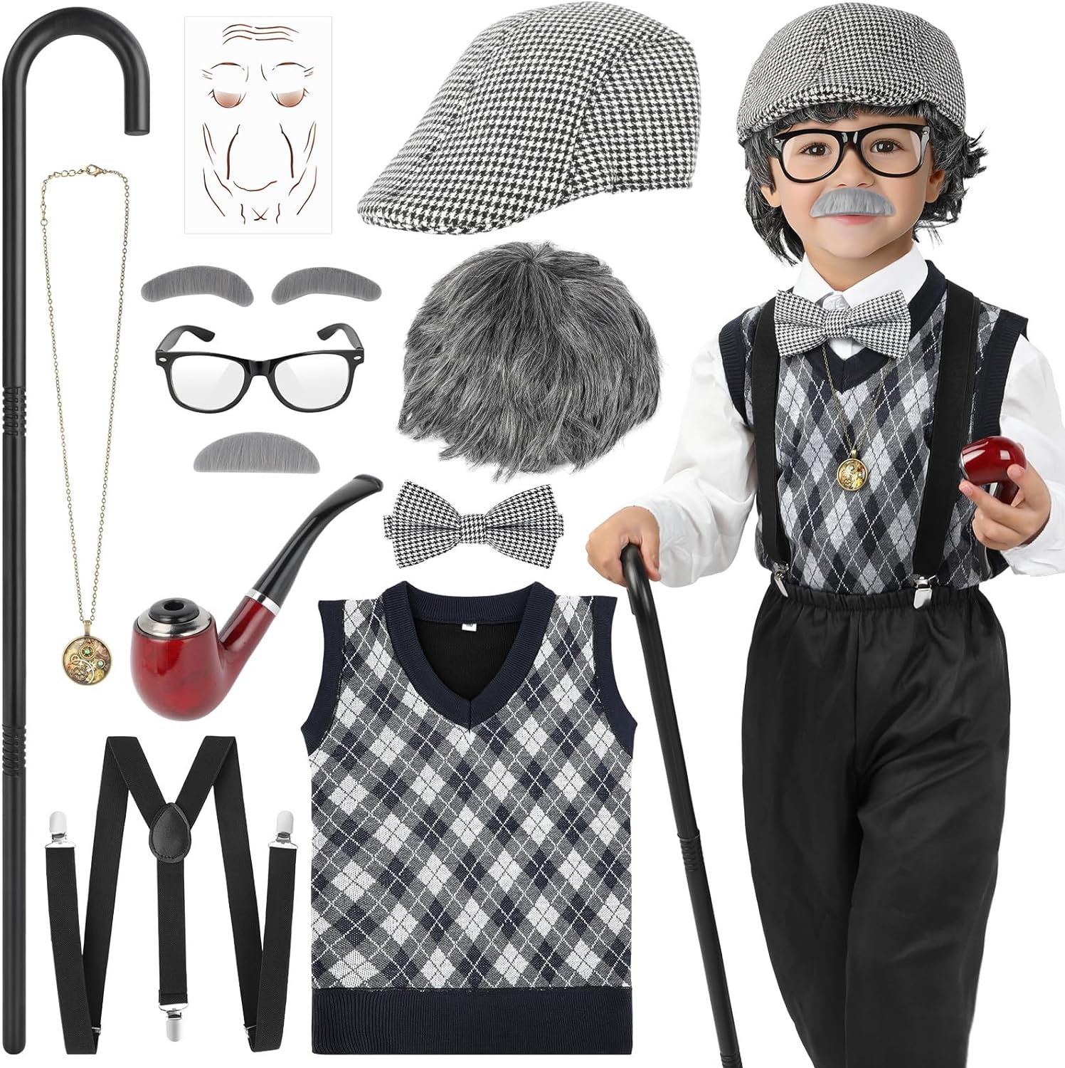 Safeydaddy Mens' Anciano Elderly Person Costume for Child - Walmart.com