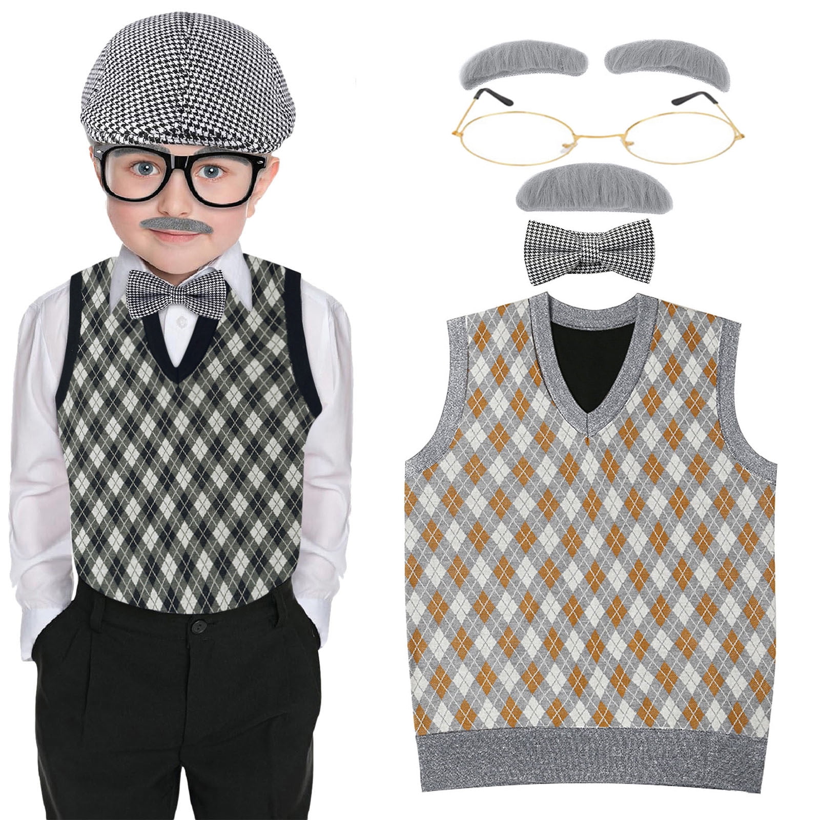 Old Man for Kids 100 Days of School Old Man Grandpa Dress Up Set with ...