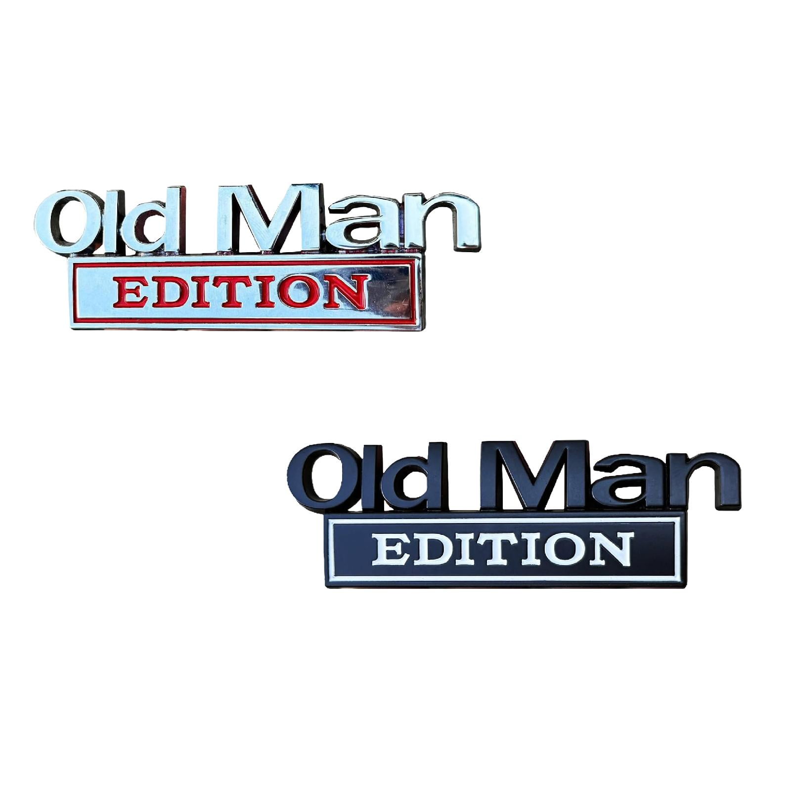 Old Man Edition 3D Metal Emblem Fit for Universally Car Truck SUV Side ...