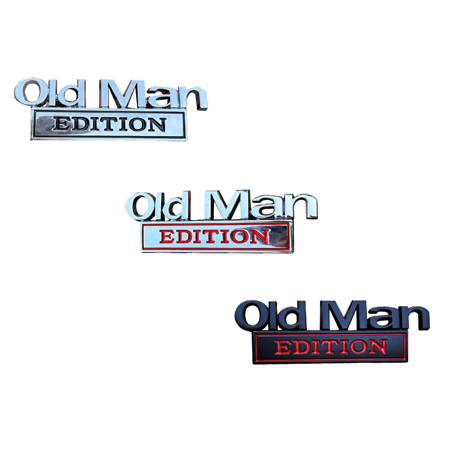 Old Man Edition 3D Metal Emblem Fit for Universally Car Truck SUV Side ...