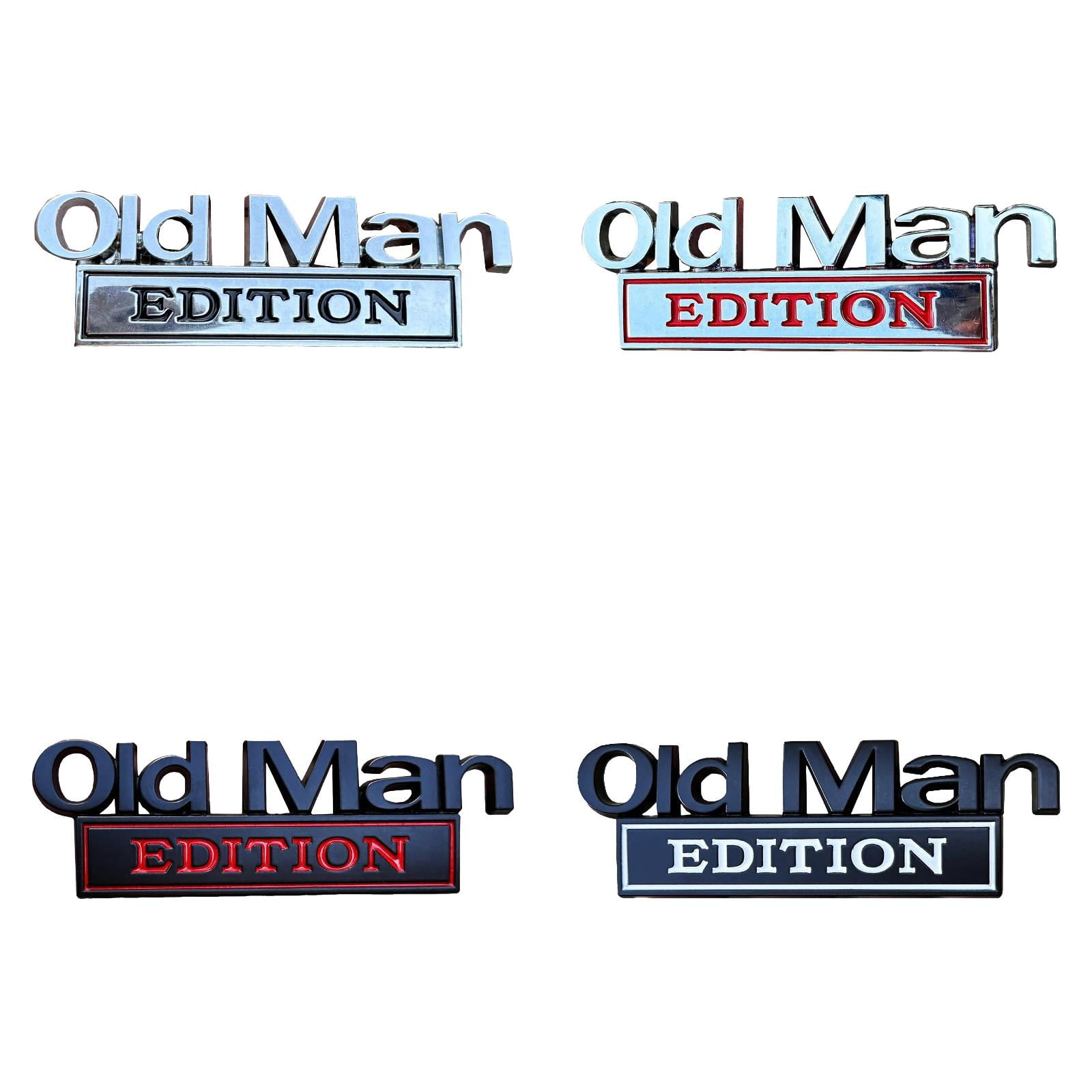 Old Man Edition 3D Metal Emblem Fit for Universally Car Truck SUV Side ...