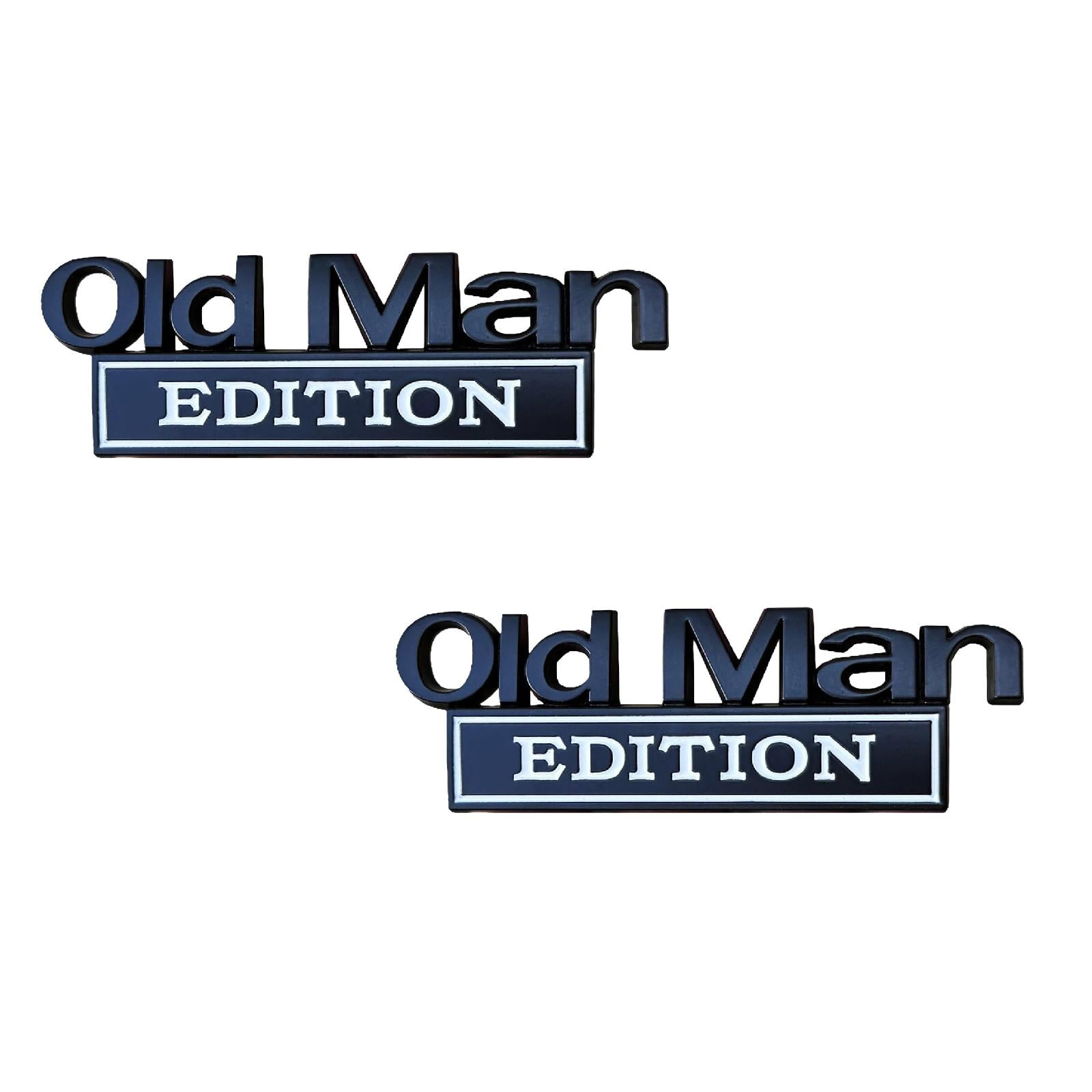 Old Man Edition 3D Metal Emblem Fit for Universally Car Truck SUV Side ...