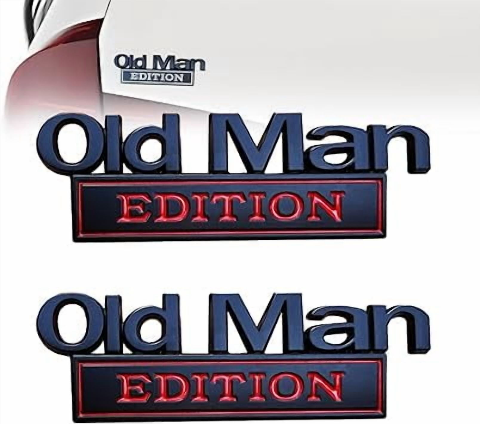 Old Man Edition Car Emblem 3D Metal Sticker Badge – Funny Edition ...