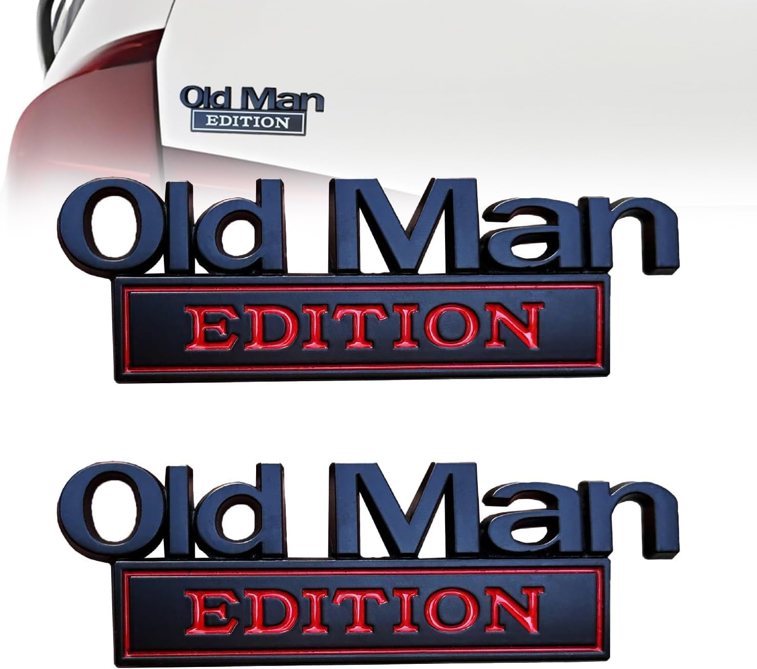 Old Man Edition Car Emblem 3D Metal Sticker Badge – Funny Edition ...