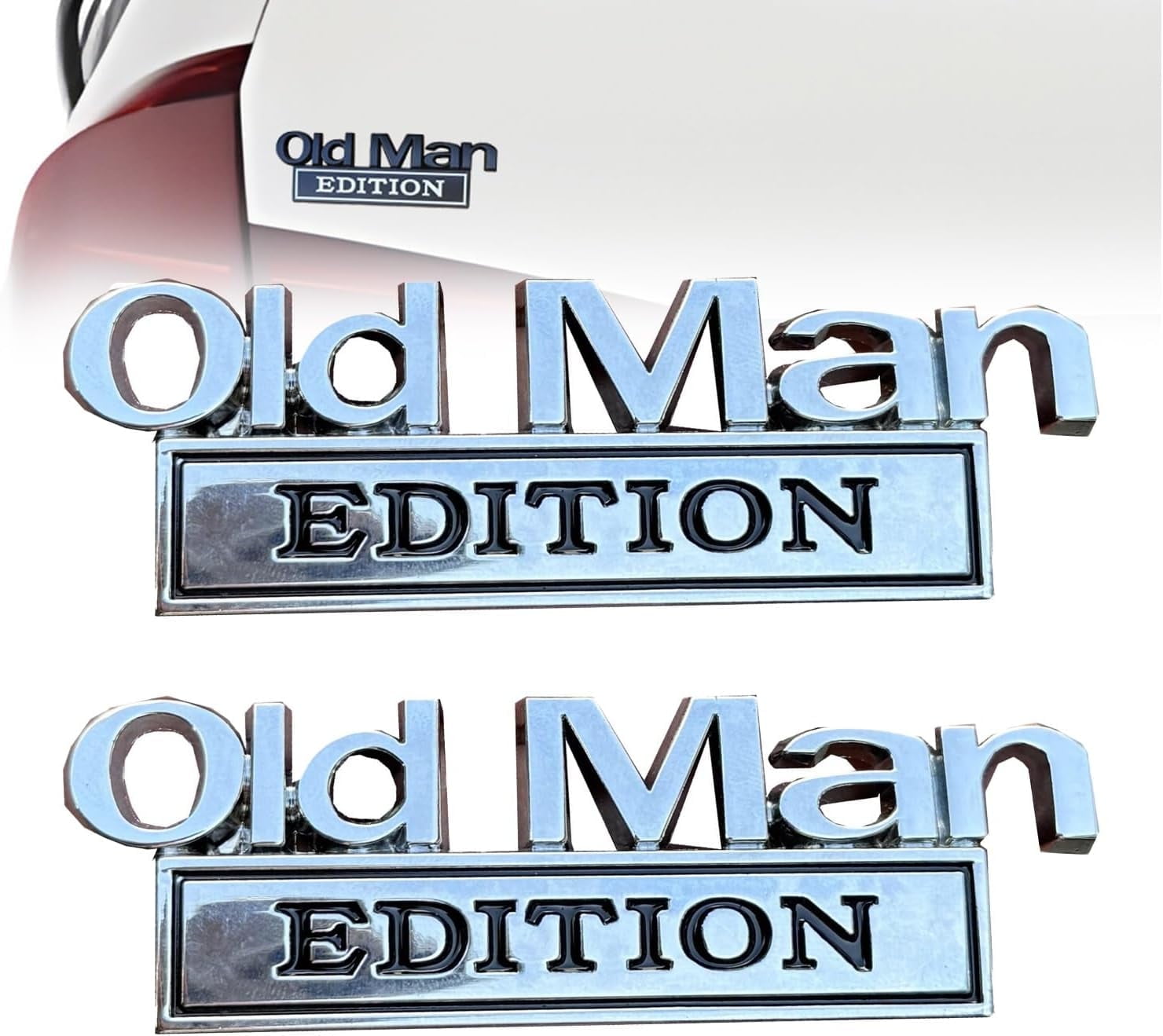 Old Man Edition Car Emblem 3D Metal Sticker Badge – Funny Edition ...