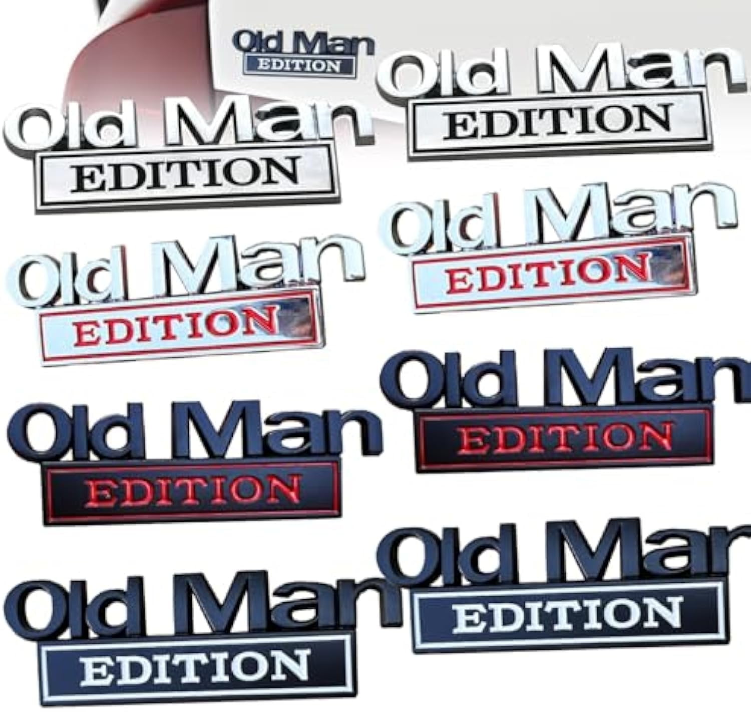 Old Man Edition Car Emblem 3D Metal Sticker Badge – Funny Edition ...