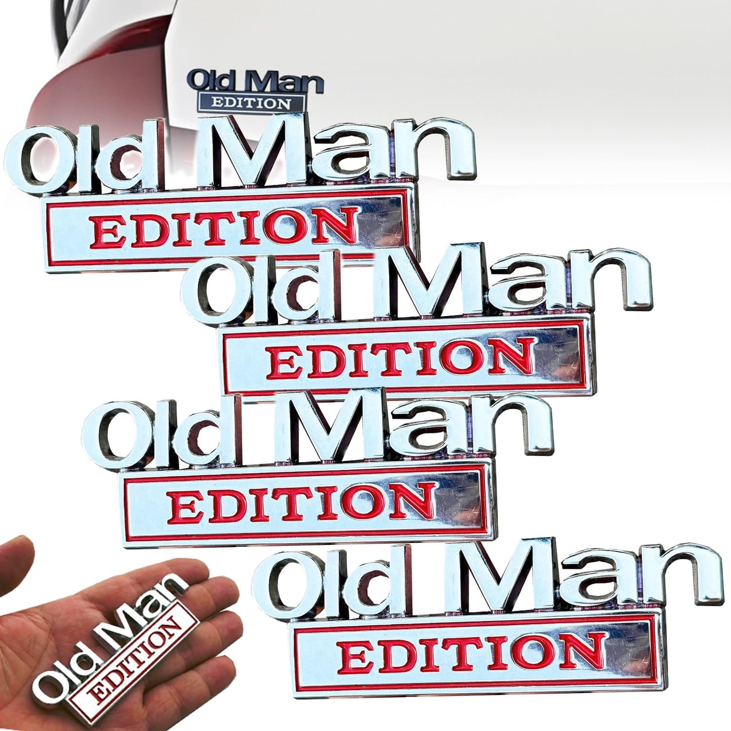 Old Man Edition Car Emblem, 3D Sticker Badge, Metal Nameplate Funny ...