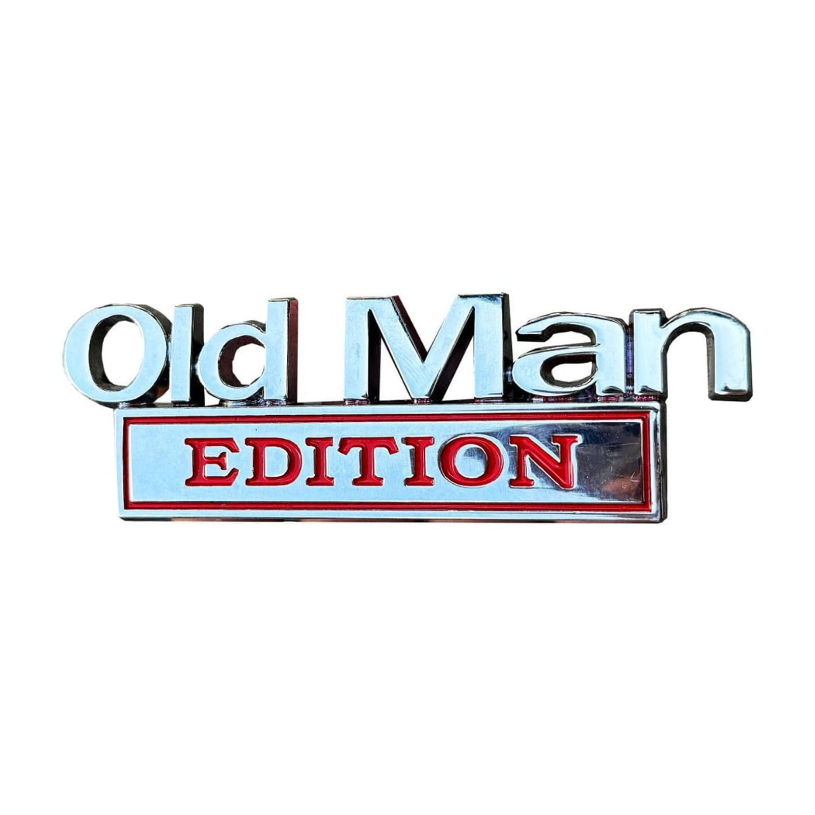 Old Man Edition Car Emblem, 3D Sticker Badge, Metal Nameplate Funny ...