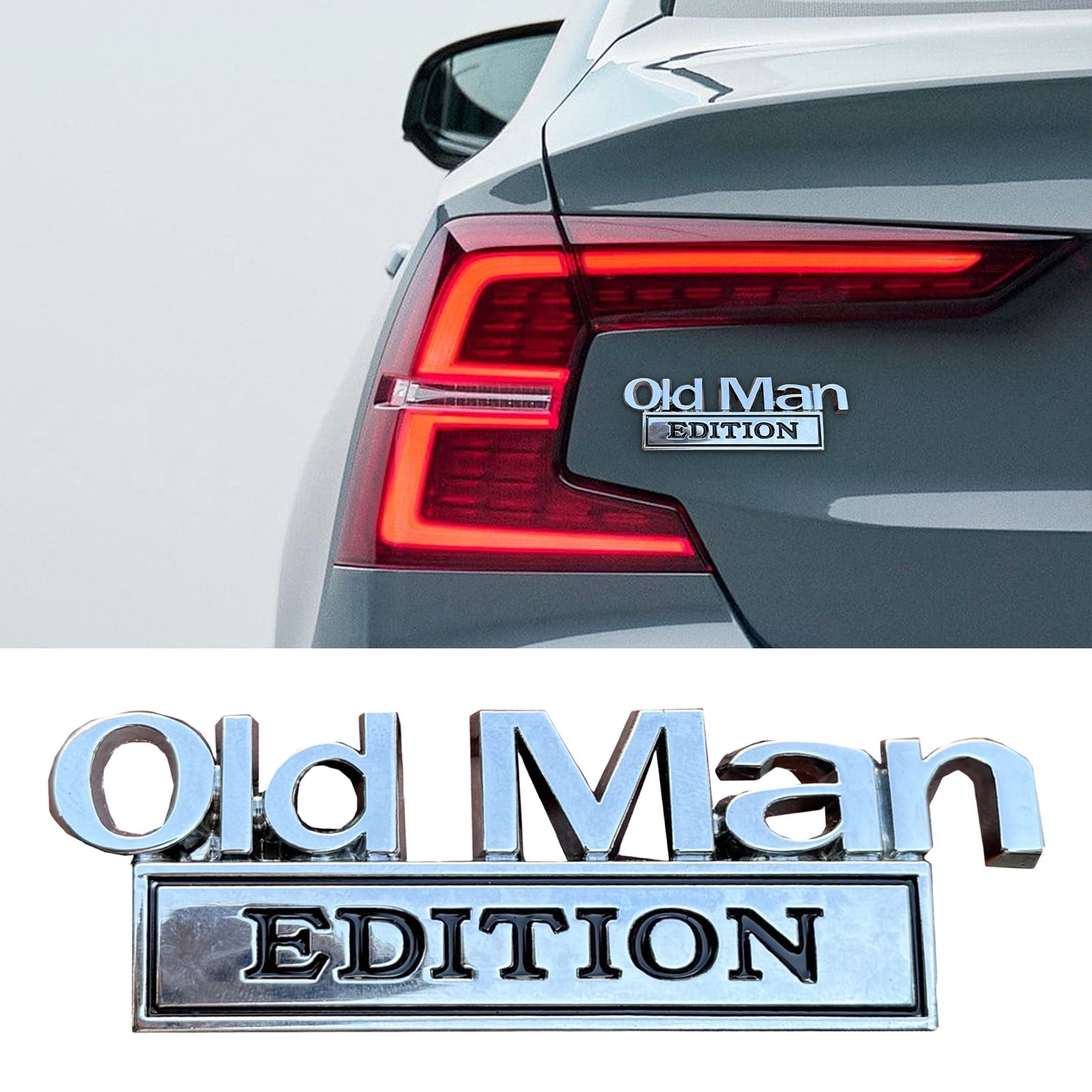 Old Man Edition Car Emblem, Funny Edition Nameplate Decal for Side Rear ...